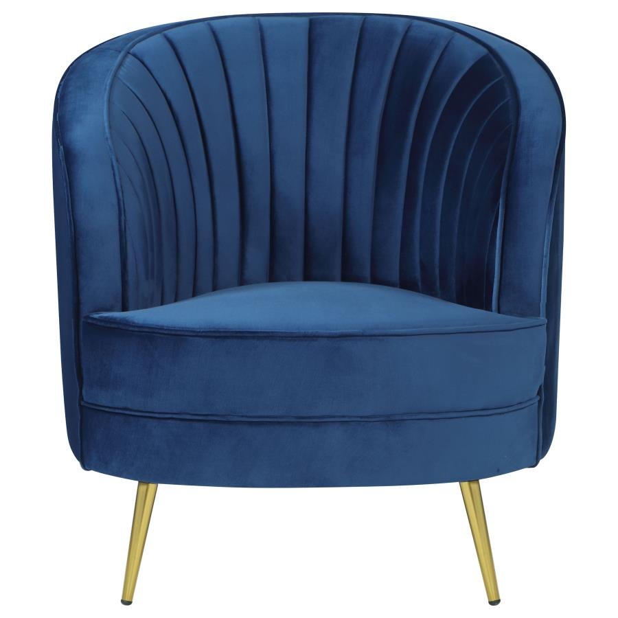 Sophia Upholstered Vertical Channel Tufted Chair - Casa Design Furniture