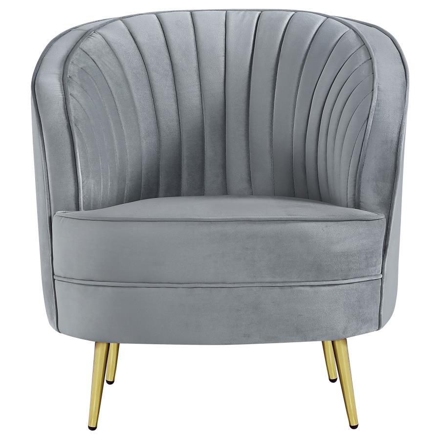 Sophia Upholstered Vertical Channel Tufted Chair - Casa Design Furniture