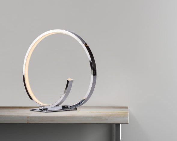 #011 CIRCULAR DESIGN TABLE LAMP // LED STRIP - Casa Design Furniture